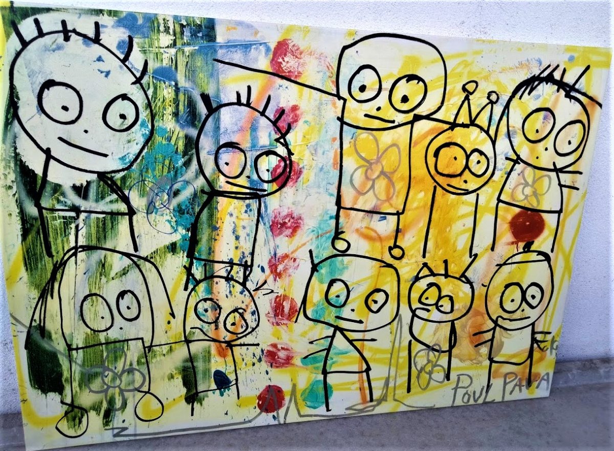 Poul Pava lærredstryk - Malerier og billeder - highland vintage.dk